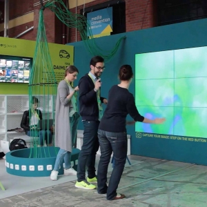 Interactive Kinect installation for Daimler